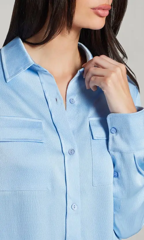 Generation Love Lanier Hammered Satin Shirt