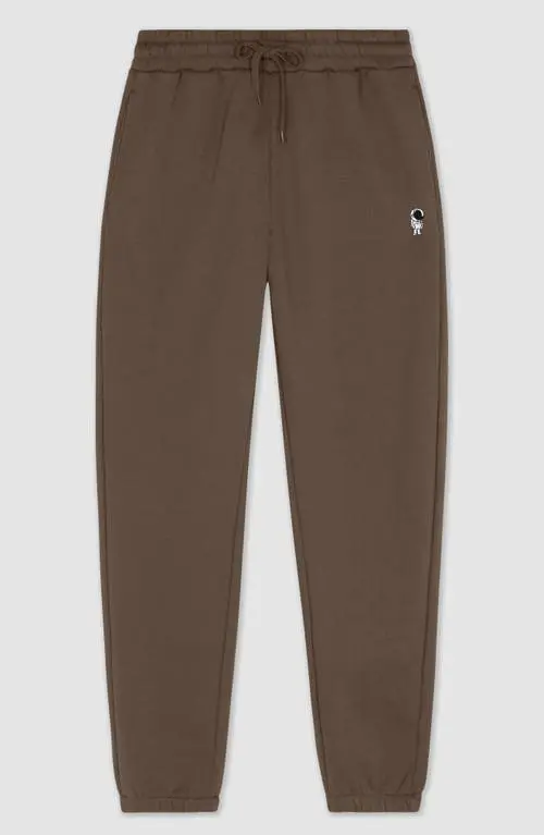 DALIX Astronaut Midweight Fleece Regular Fit Track Pants - Walnut