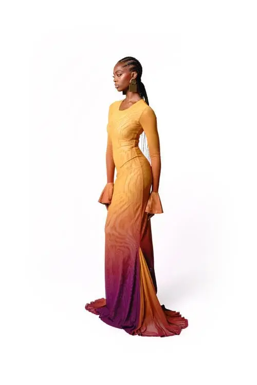 OFUURE Sol Mermaid Maxi Mesh Dress