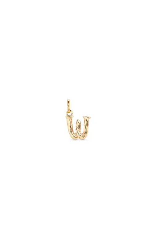 UNODE50 18k -plated Letter W Charm