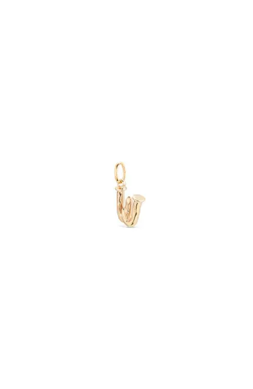 UNODE50 18k -plated Letter W Charm
