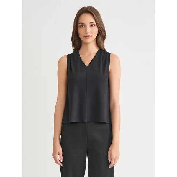 Misook V Neck Pima Cotton Tank