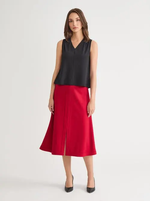 Misook V Neck Pima Cotton Tank