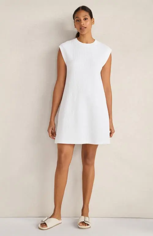 HAVEN WELL WITHIN Organic Cotton Waffle Knit Mini Dress
