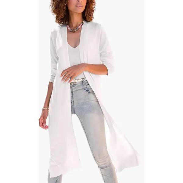LASCANA Long Open Front Cardigan