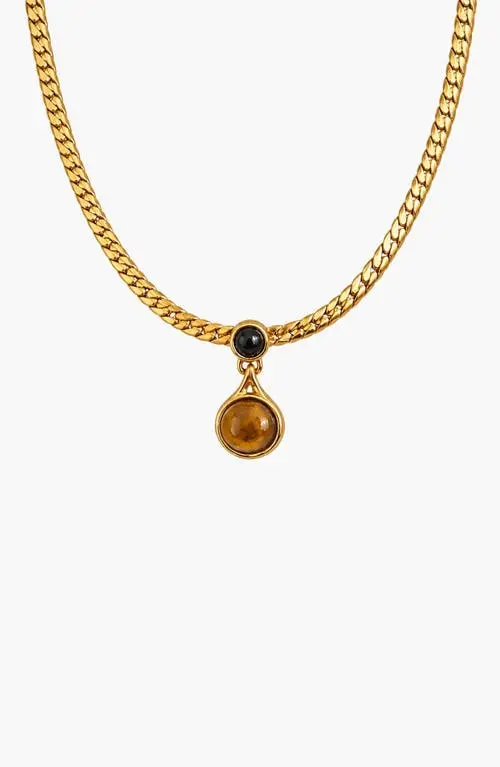 KELLERY Aura Vintage Pendant Necklace - Gold