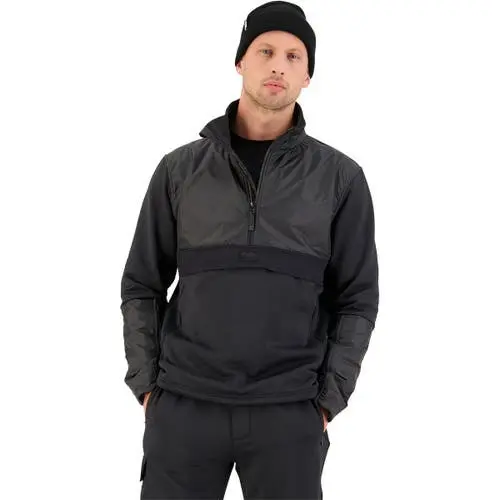 MONS ROYALE Decade Mid 1/2-zip Merino Fleece Pullover - Black