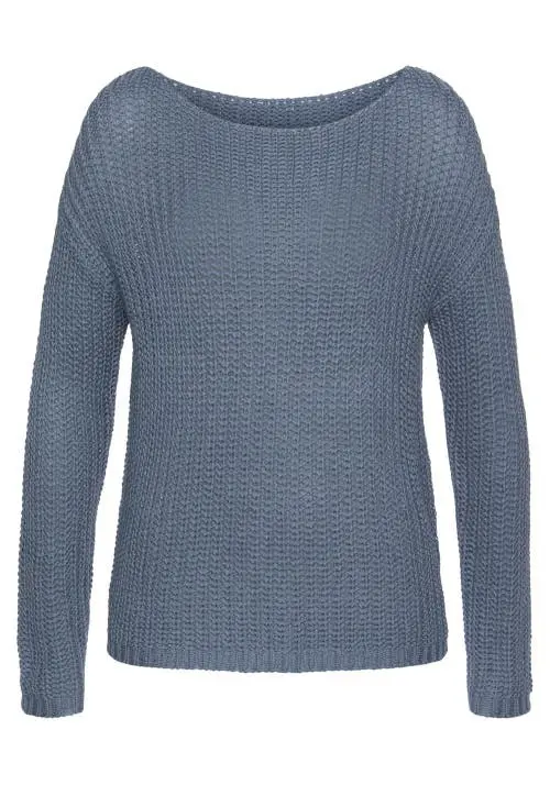 LASCANA Crochet Knit Sweater