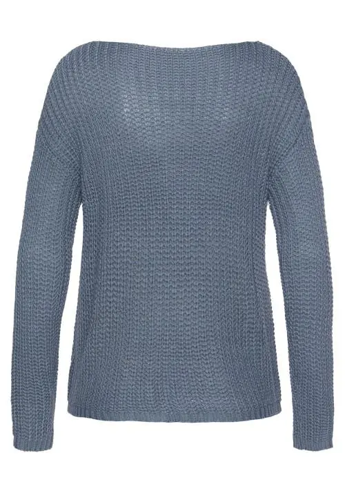 LASCANA Crochet Knit Sweater