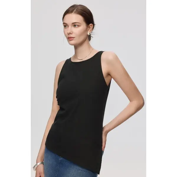 JUANA Sienna Pleated Tank - Black