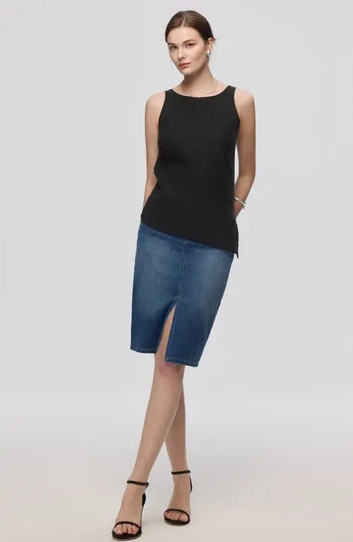 JUANA Sienna Pleated Tank - Black
