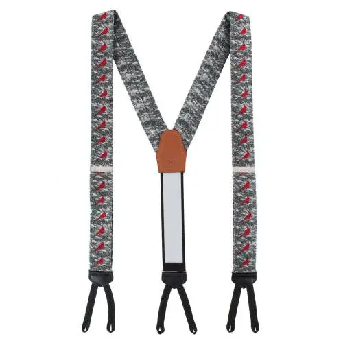 Trafalgar Snowy Virginia Nightingale Silk Formal End Suspenders