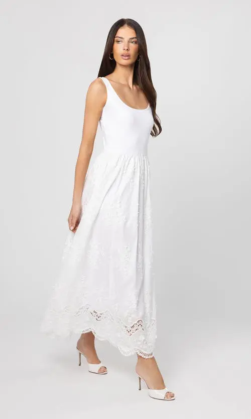 Generation Love Leann 3d Voile Combo Midi Dress