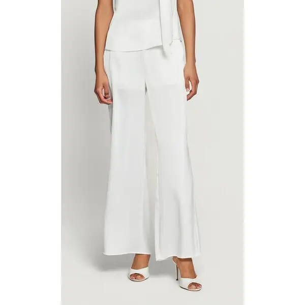 Generation Love Kelela Hammered Satin Pants - White