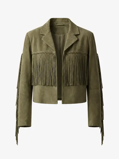 MINE BILGI Allegra Fringe Suede Leather Jacket