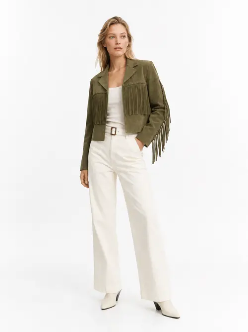 MINE BILGI Allegra Fringe Suede Leather Jacket
