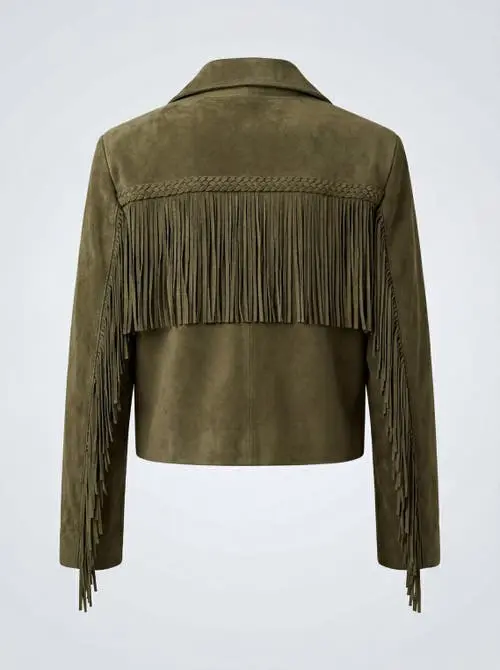MINE BILGI Allegra Fringe Suede Leather Jacket