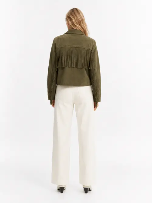MINE BILGI Allegra Fringe Suede Leather Jacket