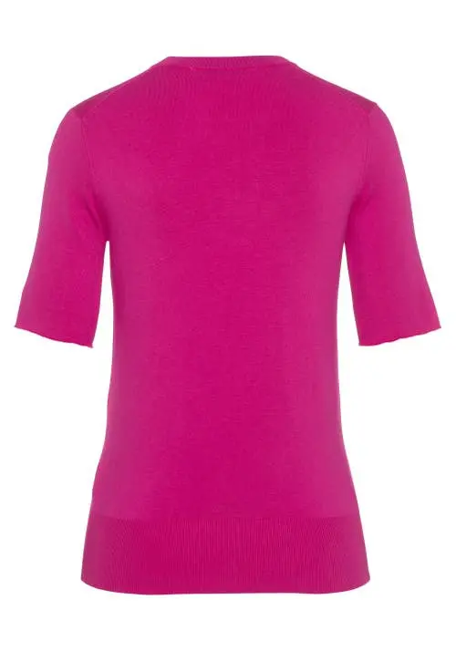 LASCANA Short Sleeve Sweater