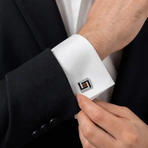 Trafalgar Dallas Square Joint Stone Cufflinks