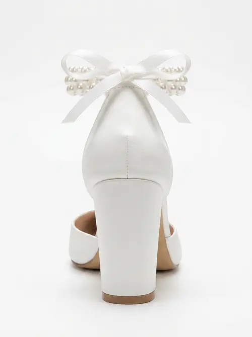 PROLOGUE SHOES Sora Block Heel Bridal Pump