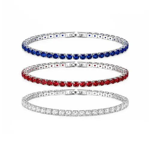DONATELLO GIAN Set Of 3 Tennis Bracelets - Silver