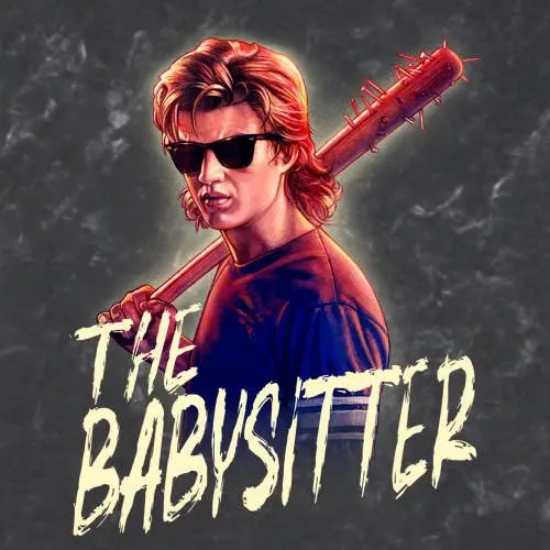 STRANGER THINGS Steve The Babysitter Portrait Graphic T-shirt