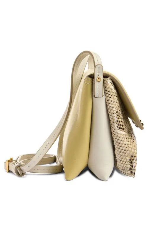 WANDLER Ida Trio Colorblock Leather Clutch - Island Python Mix