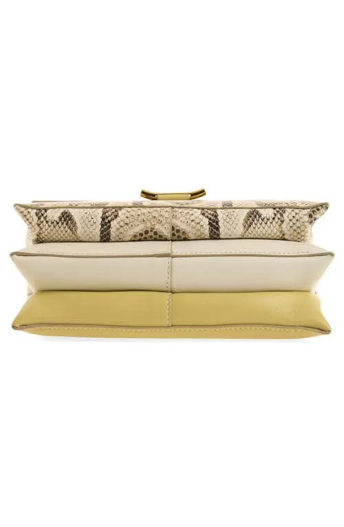 WANDLER Ida Trio Colorblock Leather Clutch - Island Python Mix