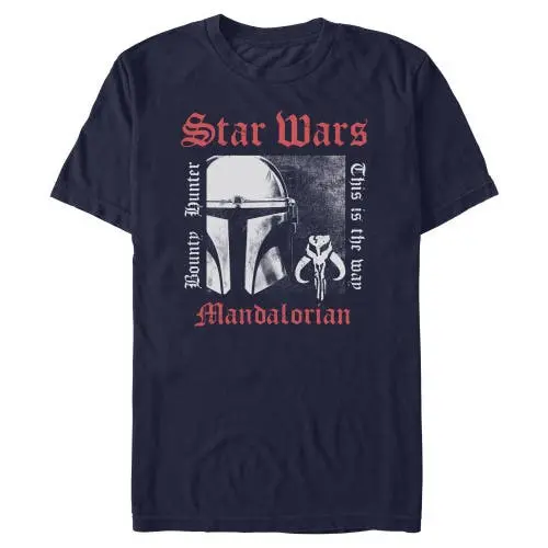 STAR WARS: THE MANDALORIAN Star Wars The Mandalorian This Is The Bounty Hunter Graphic T-shirt - Navy Blue