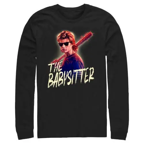 STRANGER THINGS Steve The Babysitter Portrait Long Sleeve T-shirt