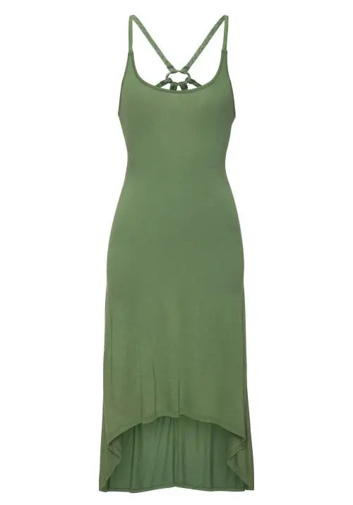 LASCANA Strap Detail High Low Dress
