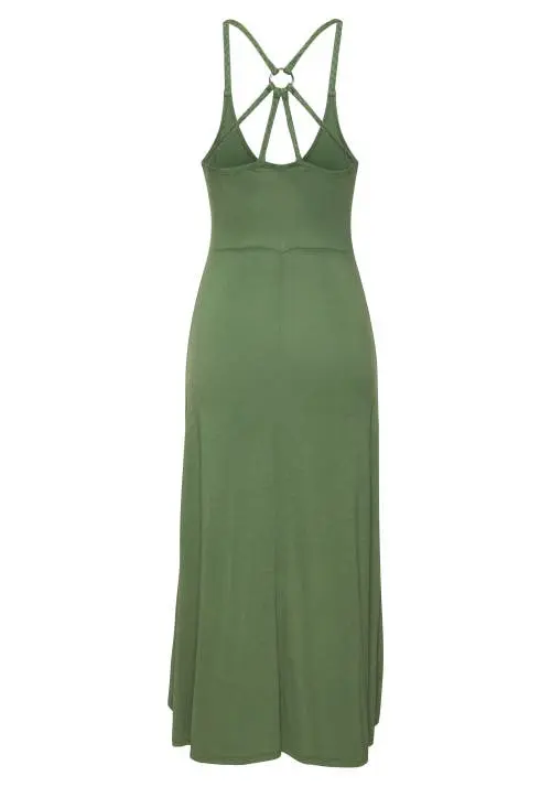 LASCANA Strap Detail High Low Dress