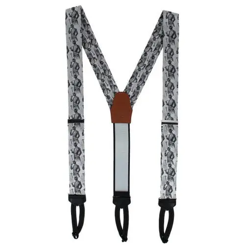 Trafalgar Ambrose Dapper Night Silk Suspenders And Necktie Set