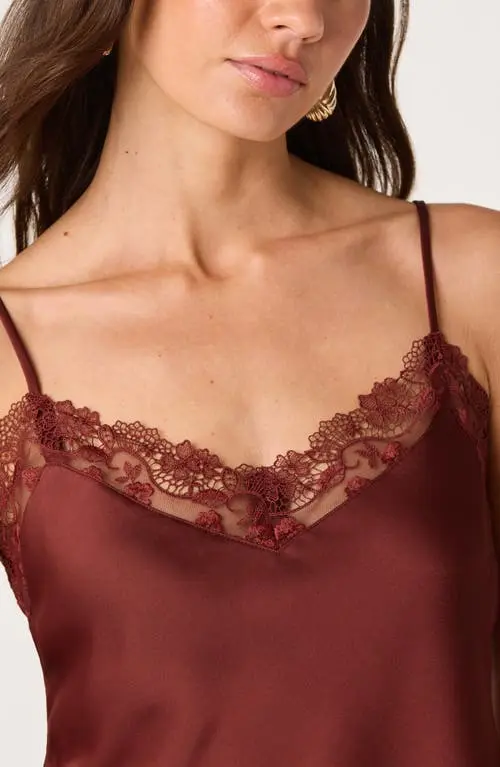 Astr The Label Yulissa Lace Trim Camisole - Rust