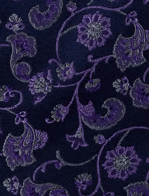 OAK HILL PREMIUM BY DXL Oak Hill Premium Big & Tall Floral Vines Neck Tie - Purple