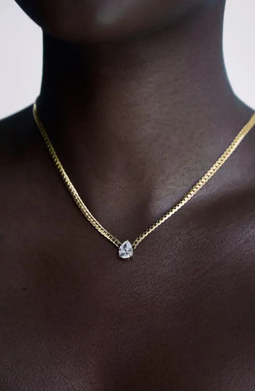 KELLERY Serene Drop Pear-cut Solitaire Pendant Necklace