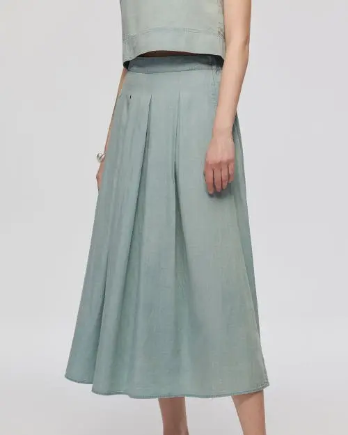 JUANA Amaia Pleated Maxi Skirt