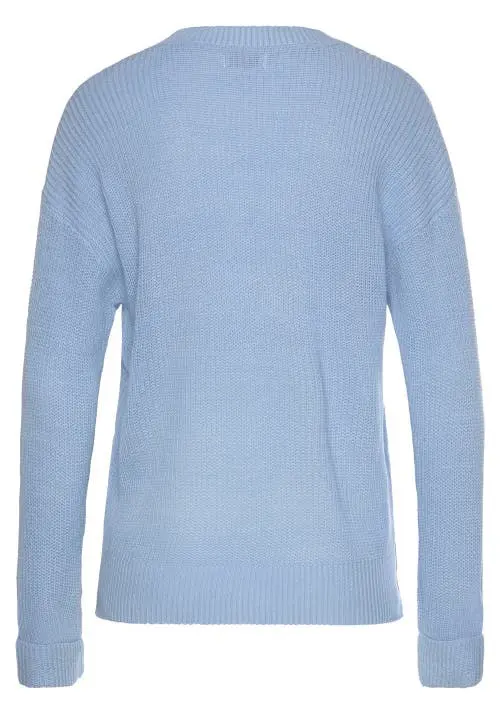 LASCANA Ribbed V-neck Sweater