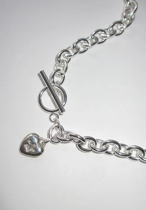 RIMOR JEWELRY Mini Star Heart Chain Choker - Silver