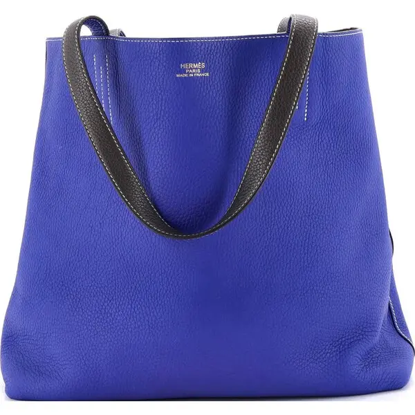 Hermès Double Sens Tote Clemence 45 - Blue
