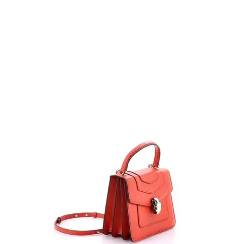 BVLGARI Serpenti Forever Top Handle Bag Leather Small