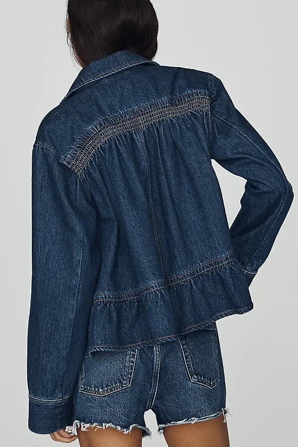 Anthropologie Cotton Denim Swg Jacket