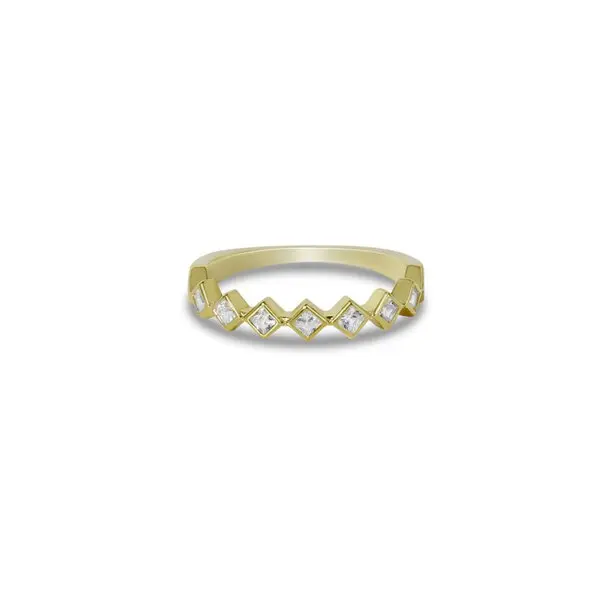 Argento Vivo Princess Cut Ring - Gold
