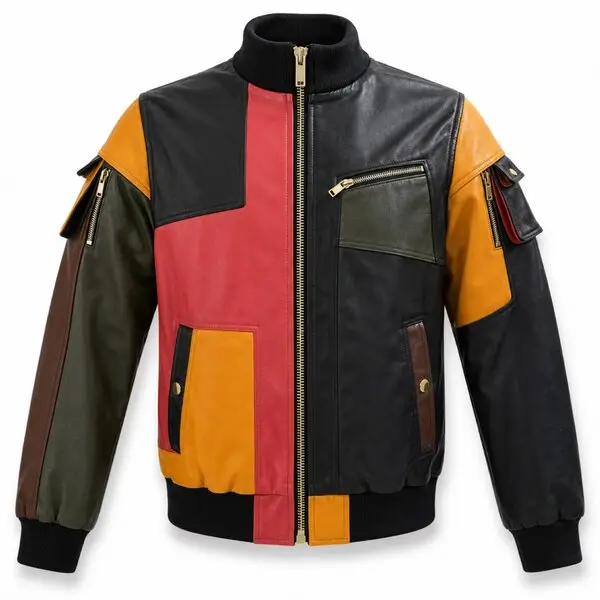 ZASTASTUDIO Artifact Theory Leather Bomber Jacket - Black