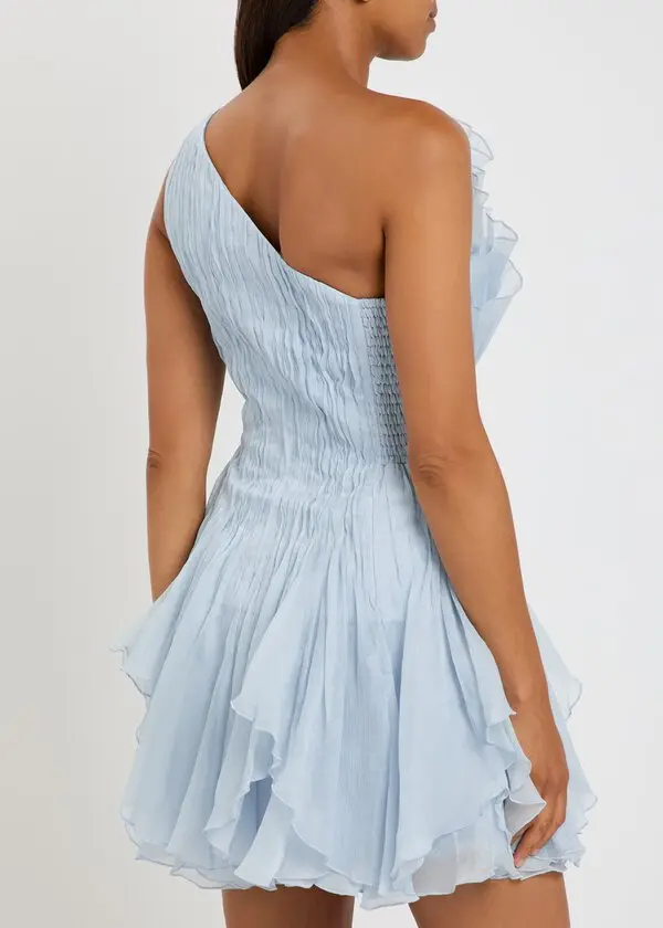 Aje Nisha Ruffled Chiffon Mini Dress