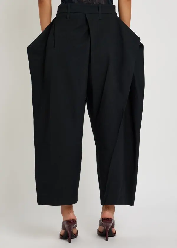 Issey Miyake Belted-effect Wide-leg Woven Trousers