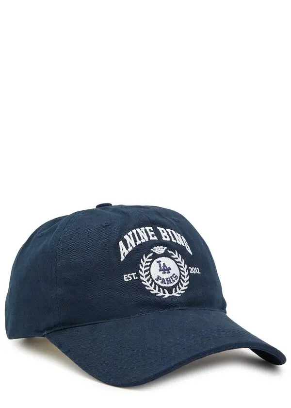 ANINE BING Jeremy Logo-embroidered Twill Cap - Black