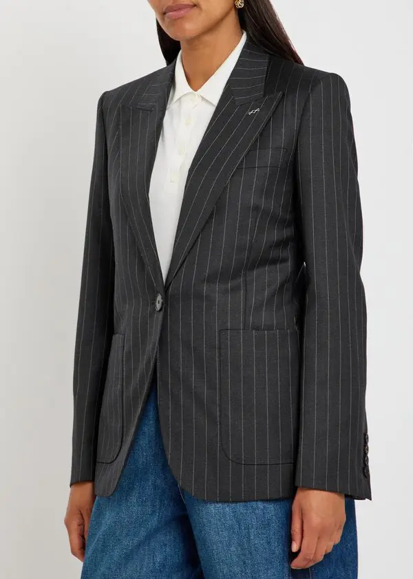 Givenchy Pinstriped Wool Blazer