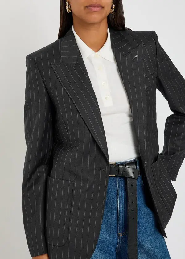 Givenchy Pinstriped Wool Blazer